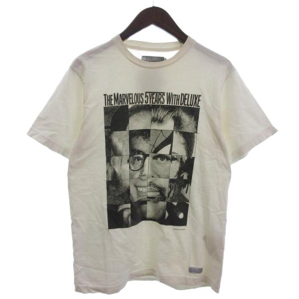 デラックス Deluxe THE MARVELOUS 5YEARS WITH DELUXE Tシャツ 半袖 丸首 プリント 白 ホワイト M ■ECT メンズ【ブランド】デラックス Deluxe【表記サイズ】M【実寸サイズ】肩幅：42cm　...
