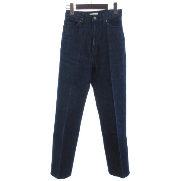 クラネ CLANE DENIM PANTS センタープレス デニムパンツ ジーンズ 17111-7321 ネイビー 25 レディース【ブランド】クラネ CLANE【表記サイズ】25【実寸サイズ】ウエスト：64cm　もも幅：29cm　裾幅：1...