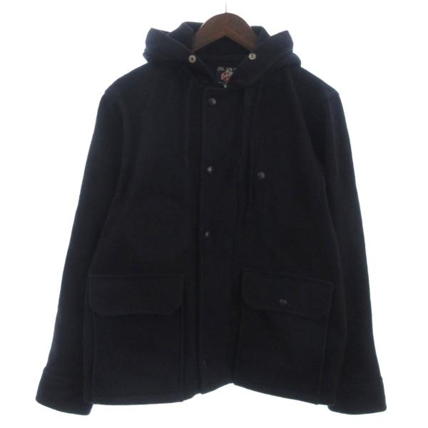 ジョンソンウーレンミルズ Johnson Woolen Mills ウール フーディー ジャケット コート ネイビー M ■ECT メンズ【ブランド】ジョンソンウーレンミルズ Johnson Woolen Mills【表記サイズ】M【実寸サ...