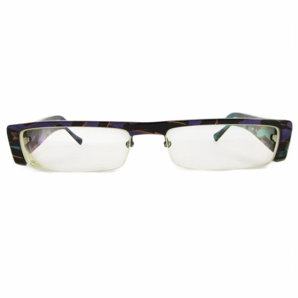 アランミクリ alain mikli メガネ 眼鏡 スクエア ハーフリム 度入り A0341 黒 ブラック 紫 パープル 緑 グリーン 【ブランド】アランミクリ alain mikli【表記サイズ】表記なし※実寸サイズをご確認ください。【実...