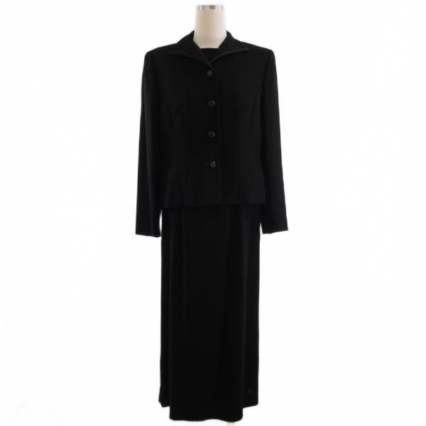 ソワールペルル SOIR PERLE 東京ソワール フォーマル セットアップ ワンピース ジャケット 黒 11 【表記サイズ】11【実寸サイズ】肩幅：39cm　身幅：48cm　袖丈：58cm　着丈：53cm　ワンピース　肩幅38cm、身幅4...