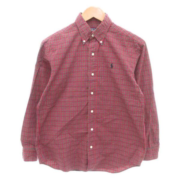 ポロ バイ ラルフローレン Polo by Ralph Lauren シャツ チェック柄 長袖 ボタンダウンカラー 160 赤 レッド 緑 グリーン /YJ ■ECT【ブランド】ポロ バイ ラルフローレン Polo by Ralph Lau...