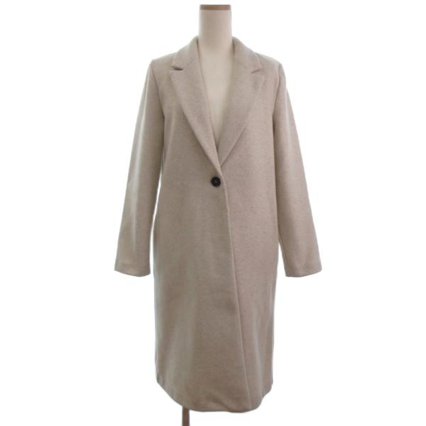 ザラ ZARA ソフト チェスターコート 5070/660/752/S アイボリー系 S レディース【ブランド】ザラ ZARA【表記サイズ】S【実寸サイズ】肩幅：38cm　身幅：48cm　着丈：100cm　袖丈：61cm　　【素材】ポリエス...
