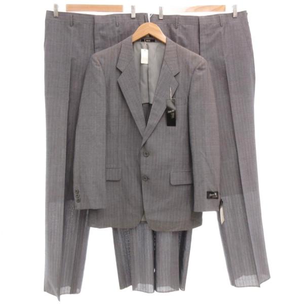 未使用品 ニューヨーク イレブンスーツ NEW YORK Eleven Suit タグ付き スーツ 3点セット テーラードジャケット パンツ スラックス A6【表記サイズ】A6【実寸サイズ】ジャケット 肩幅：45cm　ジャケット 身幅：53...