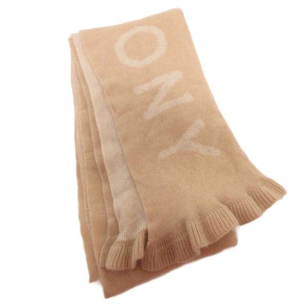 ボーダーズアットバルコニー BORDERS at BALCONY ロゴ ニット マフラー ストール フリル カシミア100％ ベージュ系 レディース【ブランド】ボーダーズアットバルコニー BORDERS at BALCONY【表記サイズ】F...