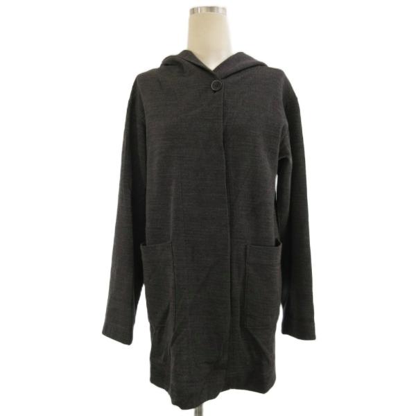 シンプルライフ SIMPLE LIFE ニット コート ジャケット カーディガン フード グレー M ■GY56 レディース【表記サイズ】M【実寸サイズ】肩幅：49cm　身幅：53cm　袖丈：55cm　着丈：70cm　　【素材】毛、綿、ナイ...