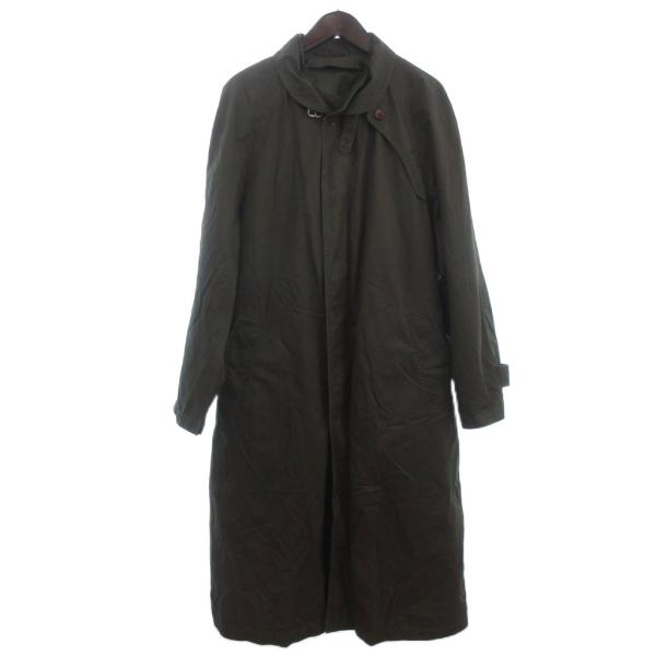 ダーバン DURBAN ロングコート ライナー付き カーキ系 L ■GY56 メンズ【ブランド】ダーバン DURBAN【表記サイズ】L【実寸サイズ】身幅：60cm　着丈：116cm　ゆき丈：89cm　　【素材】毛 ナイロン　上部裏地 ポリエ...