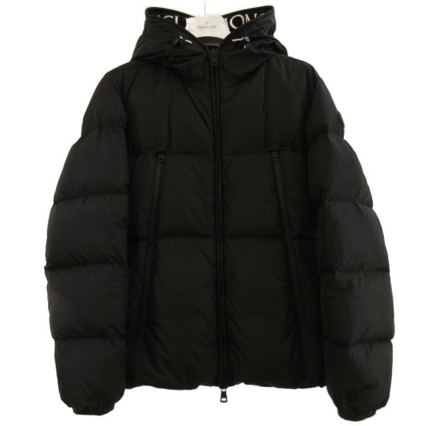 モンクレール MONCLER 美品 MONTCLA GIUBBOTT ダウンジャケット フード ジップアップ ロゴテープ F20911B56900 C0300 黒 ブラック 1 M相当 ■SK メンズ【ブランド】モンクレール MONCLER...