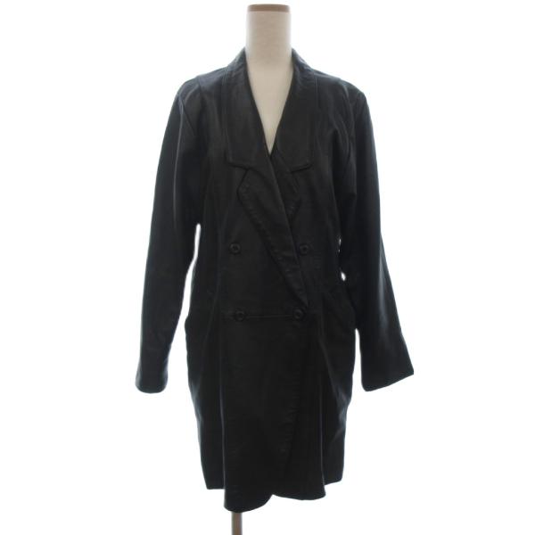 ヴィンテージ VINTAGE Lofty ラムレザー ジャケット 黒 F ■ECB004 レディース【ブランド】ヴィンテージ VINTAGE【表記サイズ】F【実寸サイズ】肩幅：42cm　身幅：50cm　着丈：84cm　袖丈：59cm　　【素...