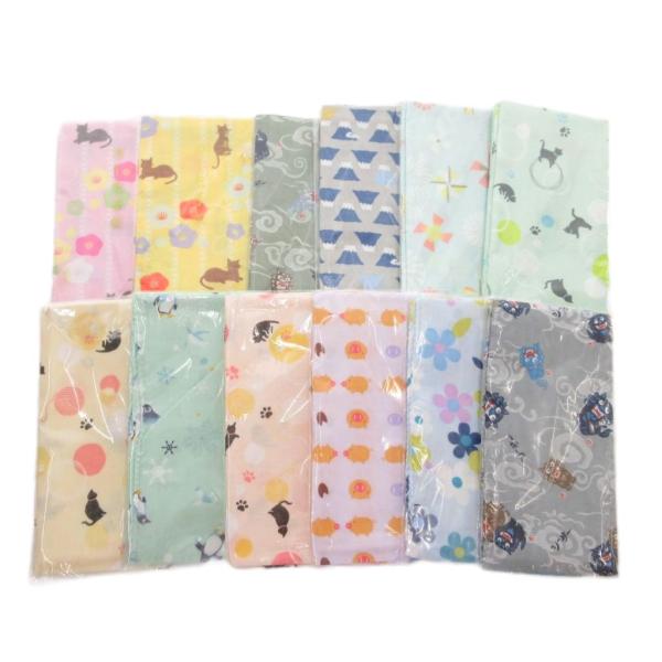 未使用品 未開封品 ガーゼ手拭 12点セット 総柄 マルチカラー /OB その他【実寸サイズ】13?23.5　【色】マルチカラー 黄 イエロー 青 ブルー グレー【状態】未使用品です。　　※未使用品・新品同様の商品ではございますが、一度は一...