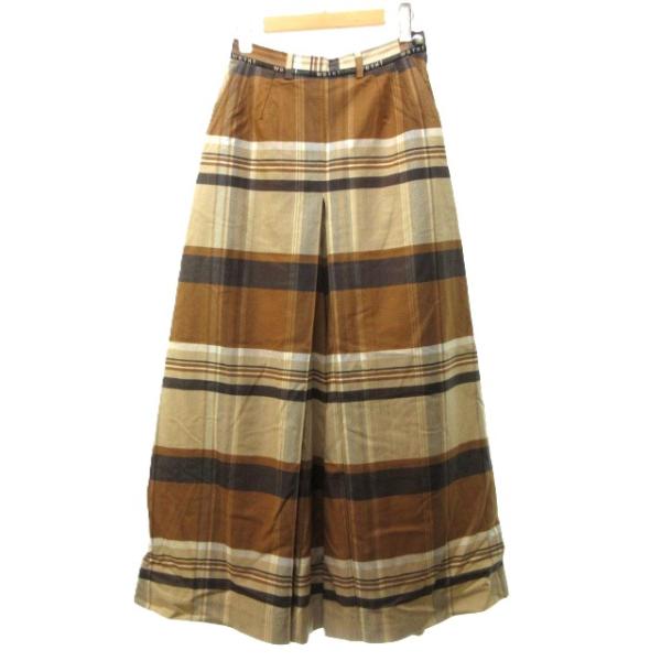 未使用品 ライト WRYHT タグ付き 21AW CULOTTE SKIRT キュロットスカート スラックス オールドジョー取扱い 212WT-PT04 茶 1 約S【表記サイズ】1 約S【実寸サイズ】ウエスト：約70cm　もも幅：約41c...