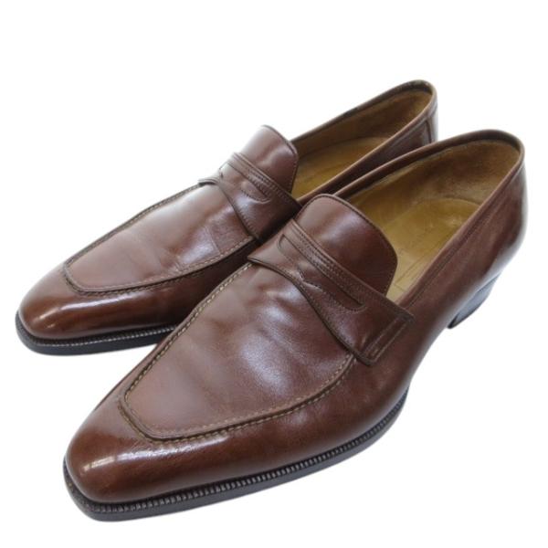 ジェイエムウエストン J.M.WESTON アストンライン 414 コインローファー ビジネスシューズ レザー ブラウン 39 約24.5-25cm【ブランド】ジェイエムウエストン J.M.WESTON【表記サイズ】39【実寸サイズ】最大幅...