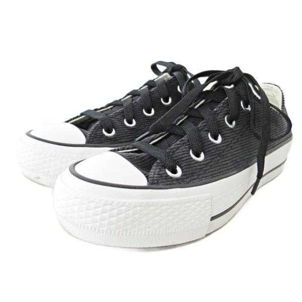 コンバース CONVERSE 美品 38001400 NEXTAR110 PLTS CD OX B スニーカー ローカット コーデュロイ 4 23cm ブラック 黒 1021 レディース【ブランド】コンバース CONVERSE【表記サイズ】...