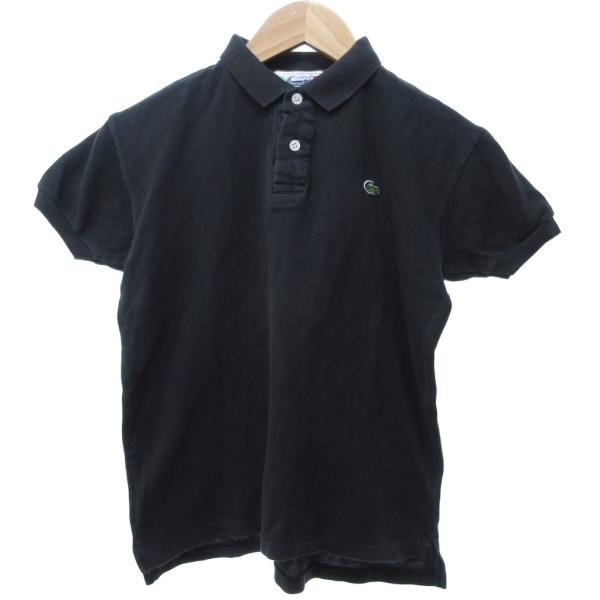 ラコステ LACOSTE ポロシャツ カットソー 半袖 ロゴ ワンポイント ダークグレー ■GY09【ブランド】ラコステ LACOSTE【表記サイズ】表記なし【実寸サイズ】肩幅：約42cm　身幅：約47cm　袖丈：約14cm　着丈：約54c...