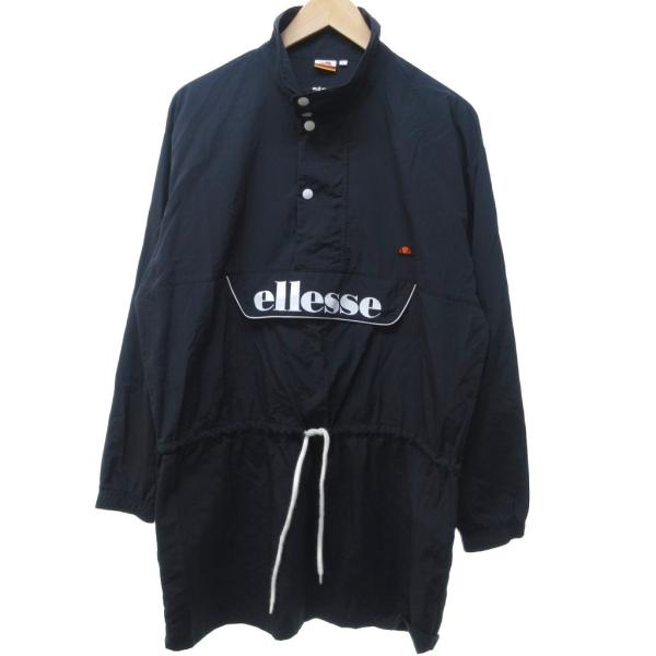 エレッセ ellesse 美品 近年 ウインドブレークワンピース 長袖 ロゴプリント ゴルフウエア 紺 ネイビー L【ブランド】エレッセ ellesse【表記サイズ】L【実寸サイズ】肩幅：約54cm　身幅：約64cm　袖丈：約57cm　着丈...