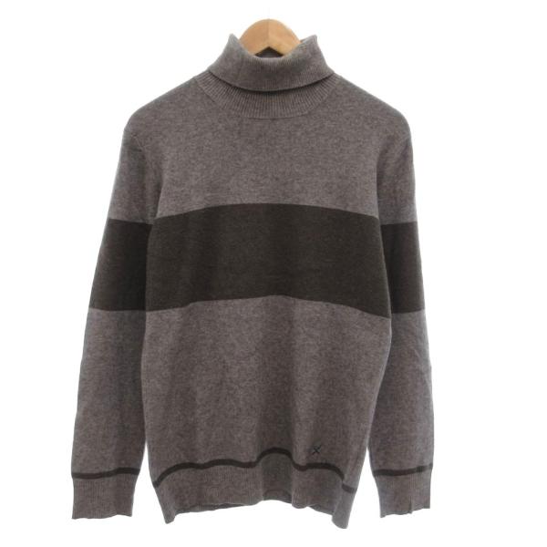 ギルドプライム GUILD PRIME セーター タートルネック 3 グレー 灰色 ボーダー /NL メンズ【ブランド】ギルドプライム GUILD PRIME【表記サイズ】3【実寸サイズ】肩幅：40cm　身幅：48cm　袖丈：62cm　着丈...