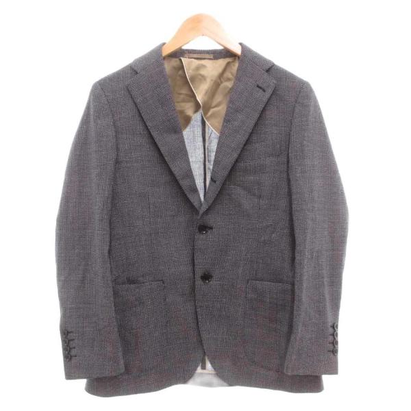 ジョンピアース JOHN PEARSE テーラードジャケット チェック柄 グレー IBO85 /NL メンズ【表記サイズ】胸囲90 胴囲78 身長165【実寸サイズ】肩幅：41cm　身幅：47cm　袖丈：56cm　着丈：67cm　　【素材】...