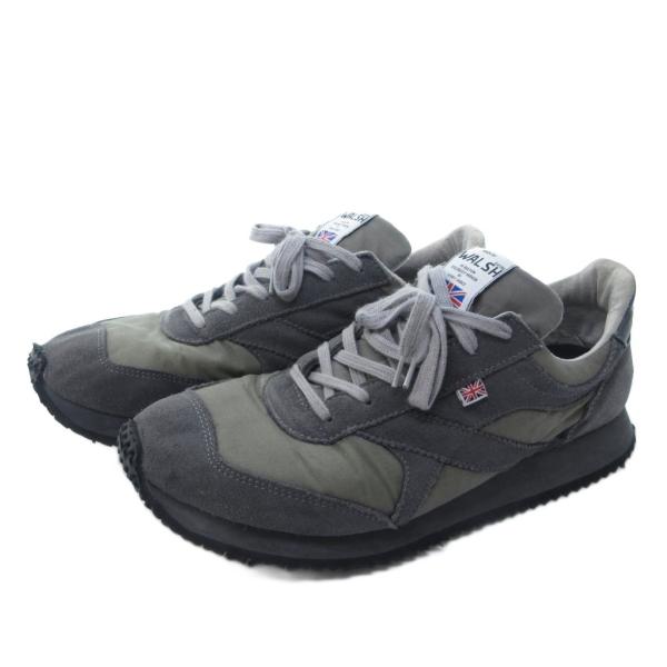 ウォルシュ WALSH Tornado-T XV2 ランニングスニーカー ローカット 英国製 スエード ナイロン グレー 42 約27cm【表記サイズ】42【実寸サイズ】最大幅：10.5cm　アウトソール：31cm　　【素材】ナイロン　スエ...