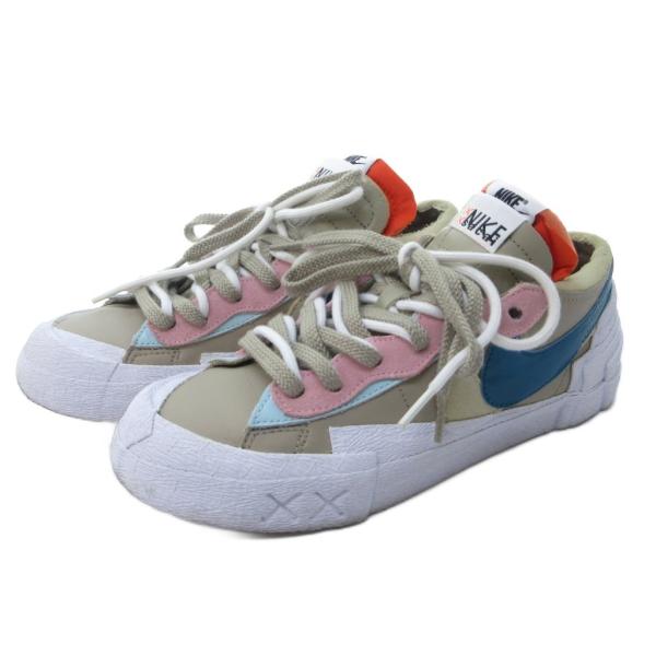 ナイキ NIKE ×サカイ sacai ×カウズ KAWS 美品 DM7901-200 BLAZER LOW ブレーザーロー スニーカー シューズ ローカット 25cm【ブランド】ナイキ NIKE【表記サイズ】25cm【実寸サイズ】最大幅：...