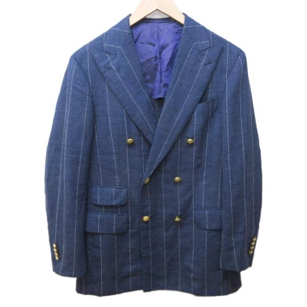 ブリッラ ペル イル グスト Brilla per il gusto F.LLI CERRUTI 生地 テーラードジャケット ブレザー ウール 金ボタン ダブル 48 IBO87【ブランド】ブリッラ ペル イル グスト Brilla per...