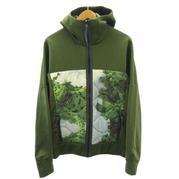 ディーゼル DIESEL Thermore  ジップアップパーカー ブルゾン キルティング切替 カーキ M IBO87 メンズ【ブランド】ディーゼル DIESEL【表記サイズ】M【実寸サイズ】身幅：53cm　着丈：72cm　ゆき丈：91cm...