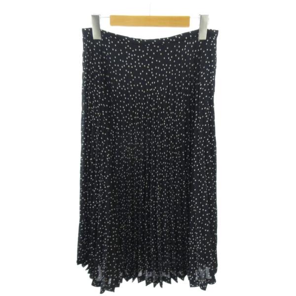 未使用品 トゥービーバイアニエスベー To b. by agnes b. タグ付き ギャザー スカート ドット柄 ロング丈 40 紺 ネイビー 0207 IBO87【ブランド】トゥービーバイアニエスベー To b. by agnes b.【...
