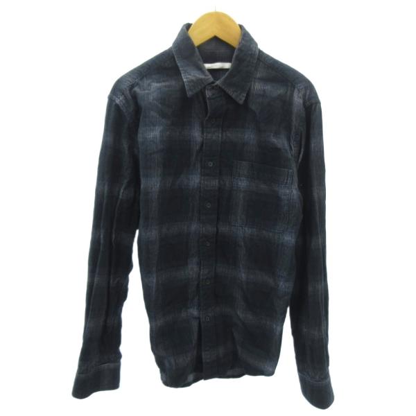 ジャーナルスタンダード レリューム JOURNAL STANDARD relume コーデュロイシャツ シャドーチェック 長袖 M 紺 ネイビー 0131 IBO87【ブランド】ジャーナルスタンダード レリューム JOURNAL STAND...