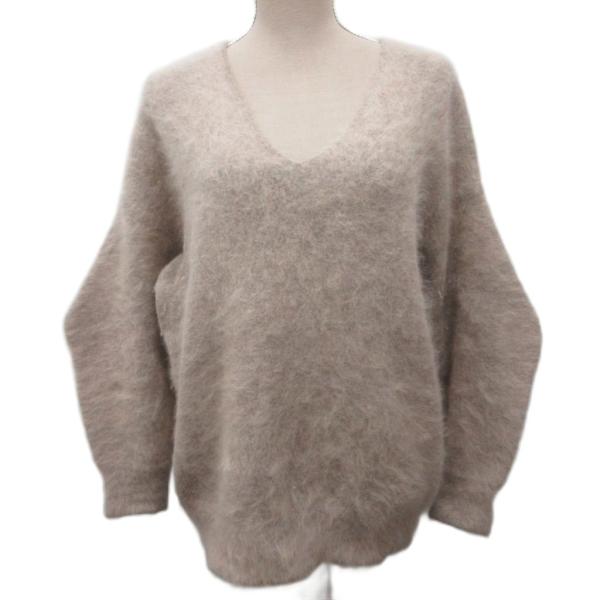 クラネ CLANE 21AW V NECK ANGOLA KNIT TOPS ニット セーター 長袖 Vネック アンゴラ 1 ベージュ 11106-1222 IBO87【ブランド】クラネ CLANE【表記サイズ】1【実寸サイズ】肩幅：約66...