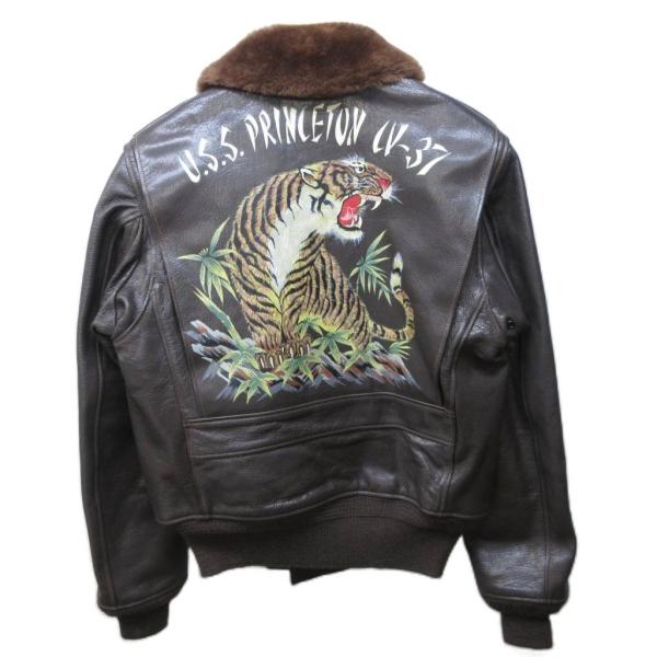 バズリクソンズ BUZZ RICKSON’S G-1 A.PRITZKER &amp; SONS,INC. USS PRINCETON CV-37 TIGER PRINT フライトジャケット 36 BR80611【ブランド】バズリクソンズ ...