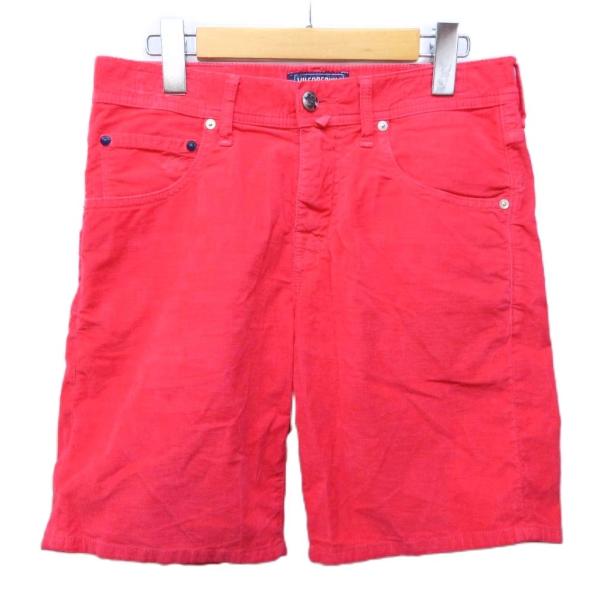 ヴィルブレクイン VILEBREQUIN コーデュロイ ハーフパンツ ショートパンツ ストレッチ 29 ピンク系 IBO87 0215 メンズ【表記サイズ】29【実寸サイズ】ウエスト：76cm　もも幅：26cm　裾幅：24cm　股上：24c...