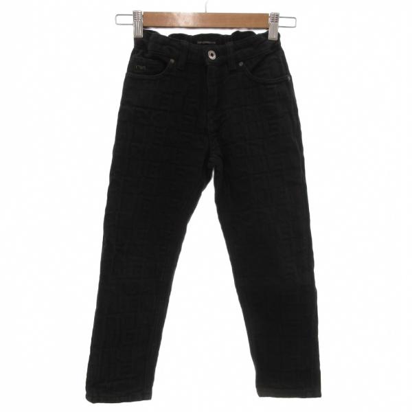 エンポリオアルマーニ EMPORIO ARMANI パンツ 6A 黒 ブラック コットン ロゴ柄 イージー /NU キッズ【ブランド】エンポリオアルマーニ EMPORIO ARMANI【表記サイズ】6A【実寸サイズ】ウエスト：46〜50cm...