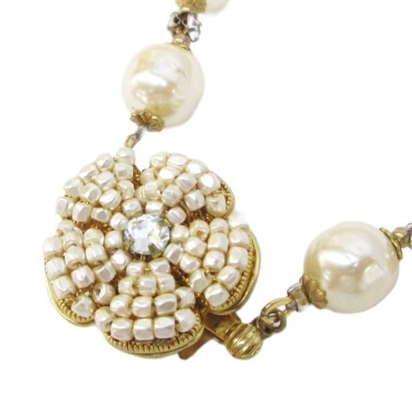 ミリアムハスケル MIRIAM HASKELL ネックレス フラワーモチーフ フェイクパール ビジュー ゴールドカラー 0419 レディース【表記サイズ】--【実寸サイズ】チェーンの長さ：約60cm　トップの大きさ：直径約2cm　　【素材】...