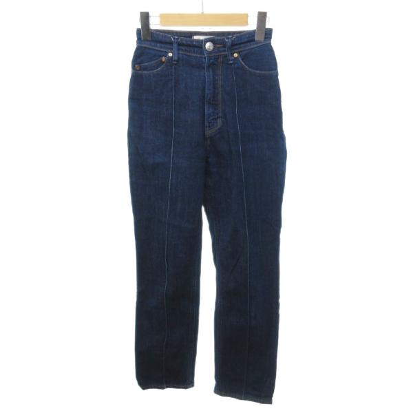 ヤヌーク YANUK HIGH WEST RUTH 571212 デニムパンツ ジーンズ  ストレート センタープレス インディゴブルー 23 /HW レディース【ブランド】ヤヌーク YANUK【表記サイズ】23【実寸サイズ】ウエスト：60...