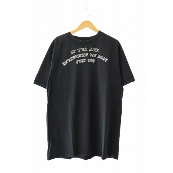 パームエンジェルス PALM ANGELS If You Are Recovering My Body Fuck You Tee 刺繍 Tシャツ 半袖 L 黒 ブラック ブランド古着ベクトル中古☆AA★250716 メンズ【ブランド】パーム...