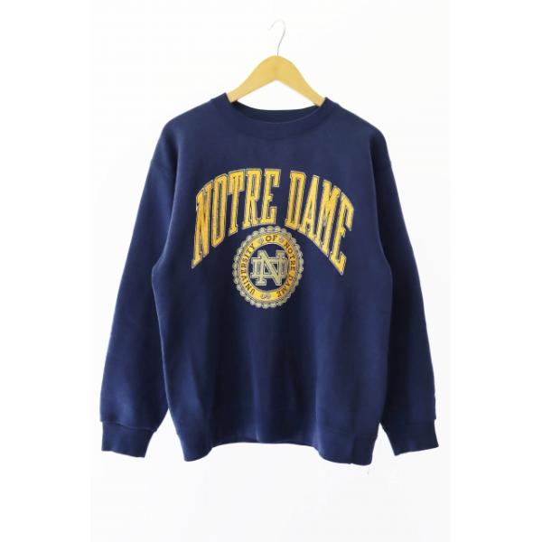 ヴィンテージ VINTAGE 80s NOTRE DAME ノートルダム大学 カレッジ ロゴ プリント スウェット トレーナー 紺 ネイビー ブランド古着ベクトル 中古250709 メンズ【ブランド】ヴィンテージ VINTAGE【表記サイズ...