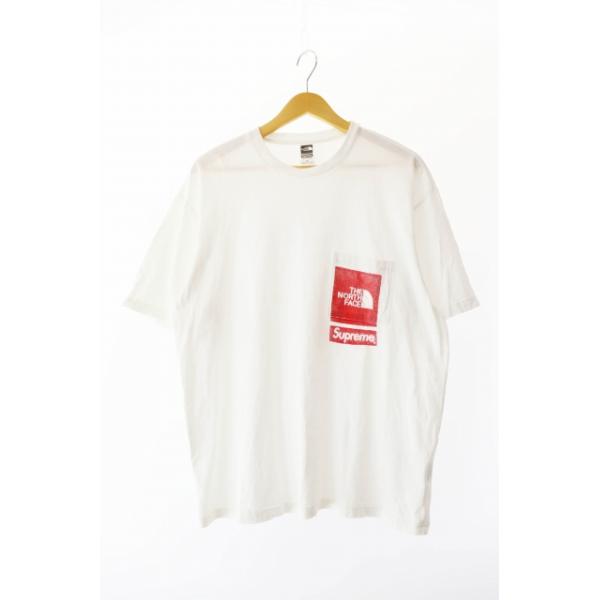 シュプリーム SUPREME ×THE NORTH FACE ザ ノース フェイス 23SS Pocket Tee ロゴ ポケット 半袖Tシャツ NT023091 M 白 ホワイト ☆AA★ 250903【ブランド】シュプリーム SUPRE...