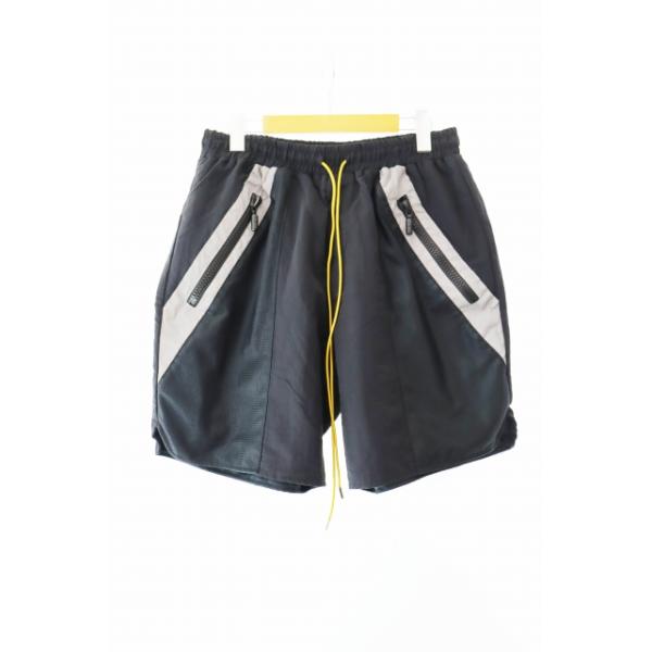 RHUDE ルード Reflective Zip Shorts リフレクティブ ジップ ショーツ ハーフパンツ XL 黒 ブラック ブランド古着ベクトル 中古250801 メンズ【表記サイズ】XL※実寸サイズを記載しておりますので、サイズに...