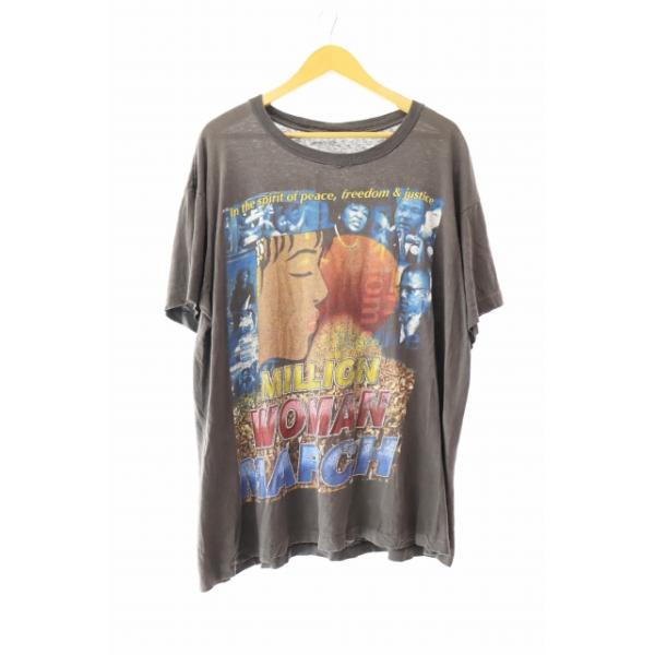 ヴィンテージ VINTAGE 90s MILLION WOMAN MARCH Tee ミリオン ウーマン マーチ 半袖 Tシャツ 黒 ブラック ブランド古着ベクトル 中古250812 メンズ【ブランド】ヴィンテージ VINTAGE【表記サイ...