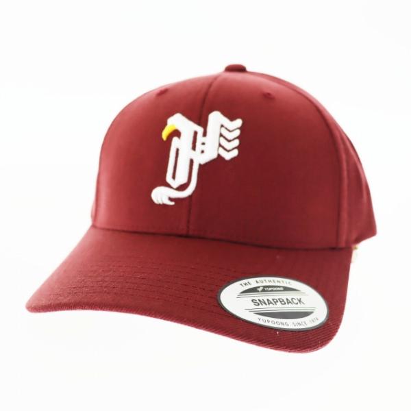 RAIDBACK FABRIC レイドバック ファブリック R Eagle Snapback Cap 刺繍 スナップ バック キャップ 帽子 バーガンディ ブランド古着ベクトル 中古●▲【実寸サイズ】つば：7cm　頭周り：最大58cm　　【...