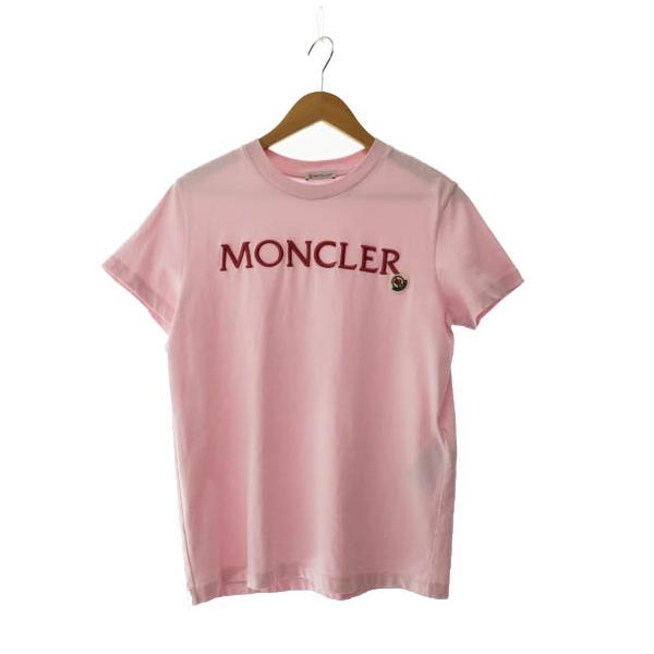 モンクレール MONCLER 24SS MAGLIA MANICHE CORTE マニッシュ コルテ ロゴ刺繍 半袖Tシャツ J10938C00006 S ピンク ●251106 レディース【ブランド】モンクレール MONCLER【表記サイ...