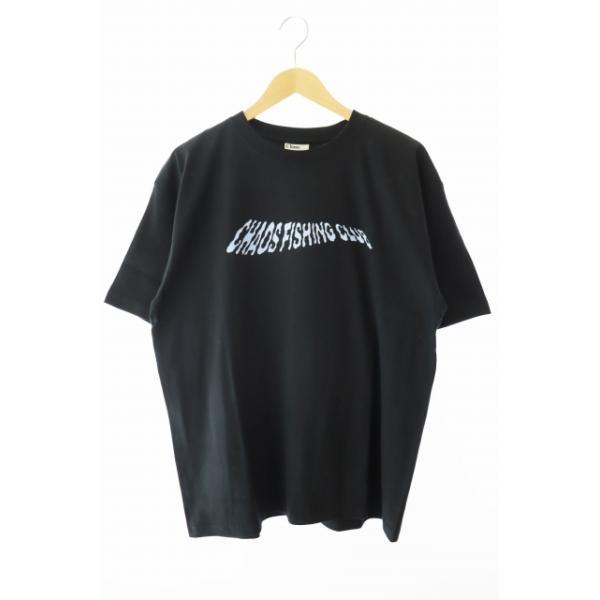 Chaos Fishing Club カオス フィッシング クラブ 24SS NISHIKI CREW NECK T-SHIRT ロゴ ニシキ プリント半袖Tシャツ CFC-24SS-SS02 L 黒 ブラック【表記サイズ】L※実寸サイズを...