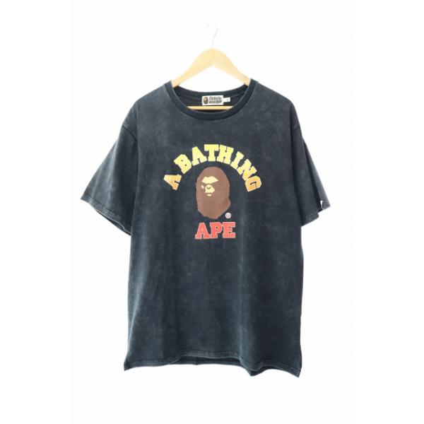 アベイシングエイプ A BATHING APE ガーメントダイ グラデーション ロゴ 半袖 Tシャツ XL 紺 ネイビー ブランド古着ベクトル 中古260226 メンズ【ブランド】アベイシングエイプ A BATHING APE【表記サイズ】...