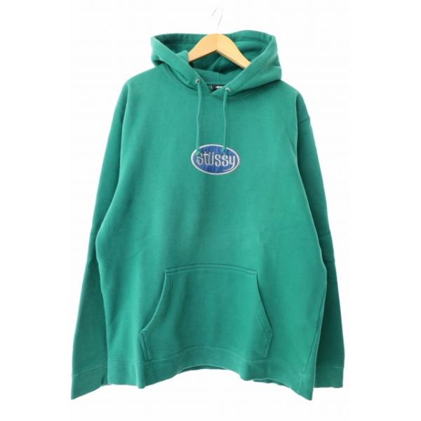 ステューシー STUSSY Oval Applique Pullover Hoodie オーバル アップリケ プルオーバー フーディー パーカー 118319 XL 緑 グリーン 260109 メンズ【ブランド】ステューシー STUSSY【...