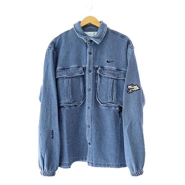 ナイキ NIKE ×Drake NOCTA ドレイク ノクタ Opal Lily Pad Denim Shirt オパール リリー パッド デニム シャツ FZ3260-486 M 青ブルー■260103 メンズ【ブランド】ナイキ NIKE...
