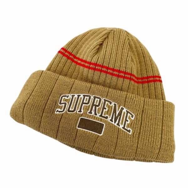 シュプリーム SUPREME 22AW Fleece Lined Beanie ロゴ刺繍 フリース ライン ビーニー 帽子 茶 ブラウン ブランド古着ベクトル 中古☆AA★▲【ブランド】シュプリーム SUPREME【実寸サイズ】頭周り：48...