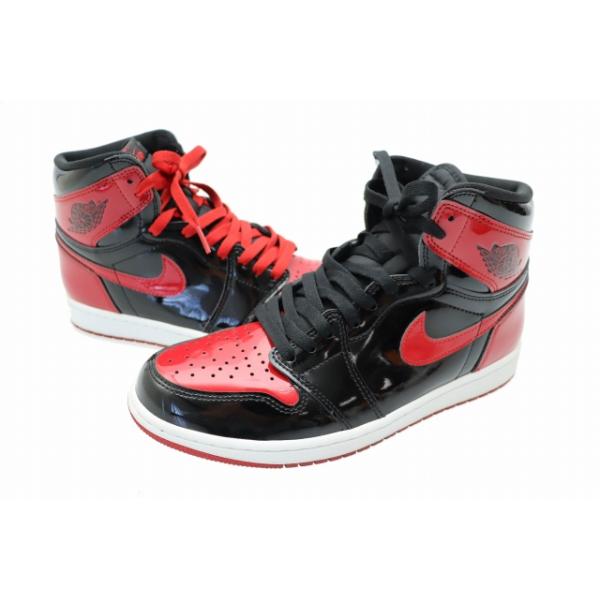 ナイキ NIKE AIR JORDAN 1 RETRO HIGH OG Patent Bred エア ジョーダン 1 レトロ ハイ パテント ブレッド 555088-063 27.5 赤 黒 レッド ブラック ▲■260304【ブランド】ナ...