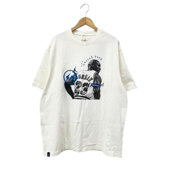 ナイキ NIKE 21AW Air Jordan Travis Scott Fragment Tee エア ジョーダン トラヴィス スコット フラグメント ロゴ 半袖 Tシャツ DJ0619-133 L白■260423 メンズ【ブランド】ナ...