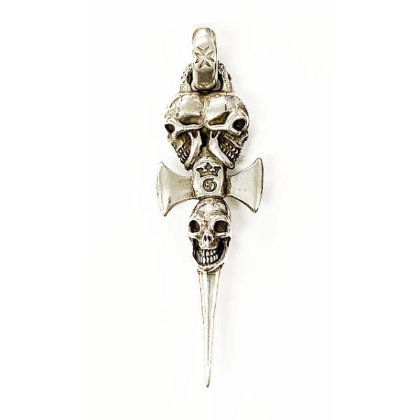 ガボラトリー ガボール Gaboratory Gabor Triple Skull Dagger Pendant トリプル スカル ダガー ペンダント ネックレストップ シルバー☆AA★▲ 250615【ブランド】ガボラトリー ガボール G...
