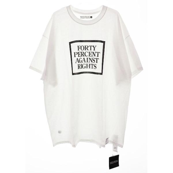 FORTY PERCENT AGAINST RIGHTS SS TEE WHITE XL 211NTFP-STM02 フォーティー パーセント アゲインスト ライツ ロゴ Tシャツ ホワイト 白 半袖 ■250613【表記サイズ】X LAR...