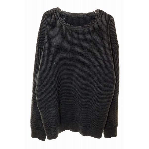 ユニフォームエクスペリメント uniform experiment 20AW COTTON WAFFLE DYED CREWNECK KNIT SIZE 2 UE-202077 コットン ワッフル ニット セーター 長袖 ●250701【ブ...